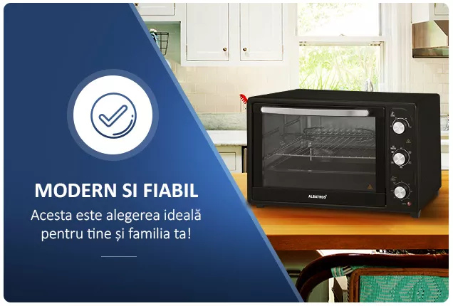 Cuptor electric Albatros A50BRCL2 50 L 2000 W Rotisor Convectie Negru ...