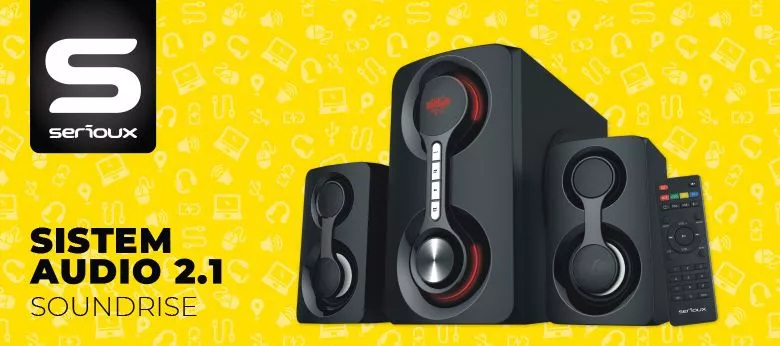 Boxe Serioux SoundRise 2.1 60W USB AUX Bluetooth srxs-2160w - domo.ro