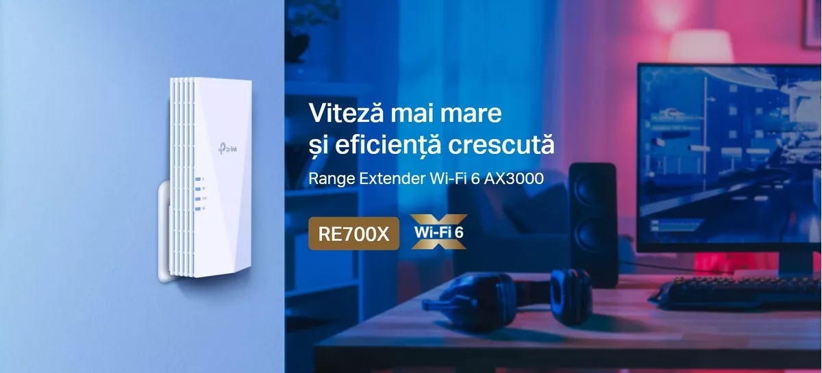 Range Extender TP-Link RE700X AX3000 Dual-Band Gigabit Wi-Fi 6 ...