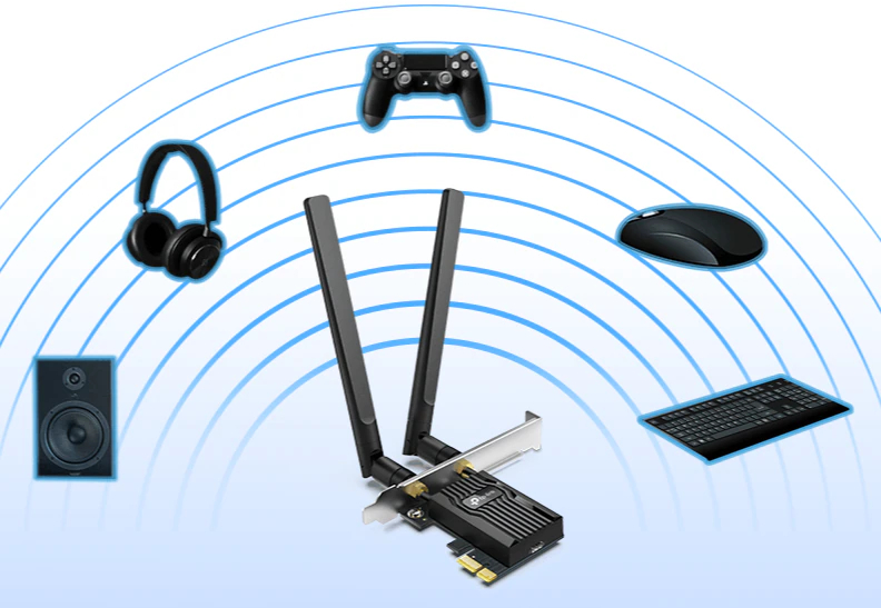 Placa Retea Archer TX55E AX3000 Wi-Fi 6 Bluetooth 5.2 PCIe Adapter