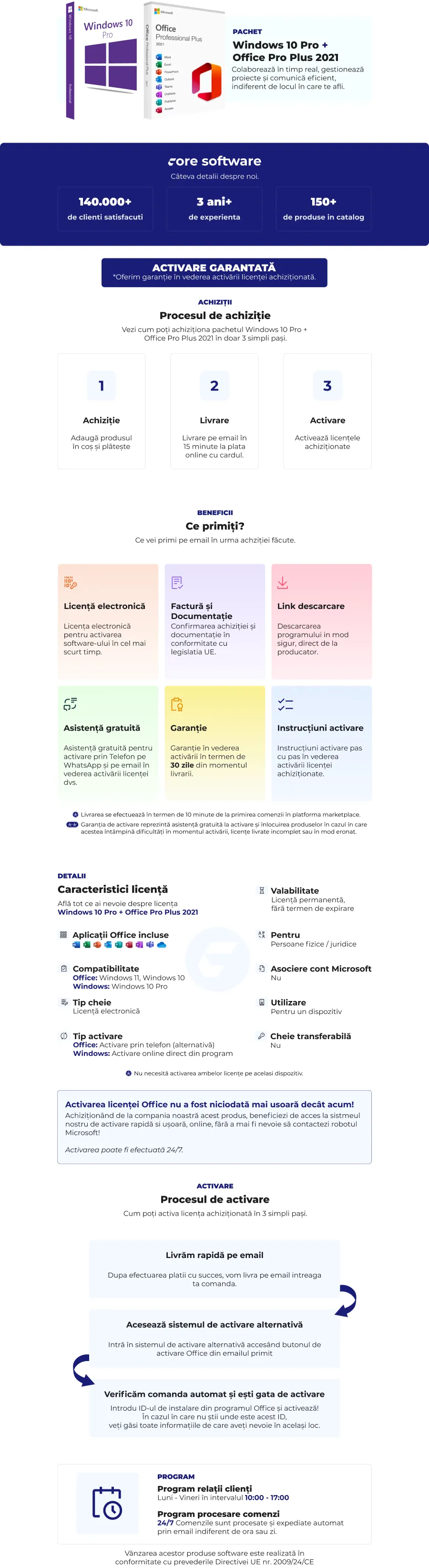 Licente Retail Windows 10 Pro + Licenta Office Pro Plus 2021 - Licente ...