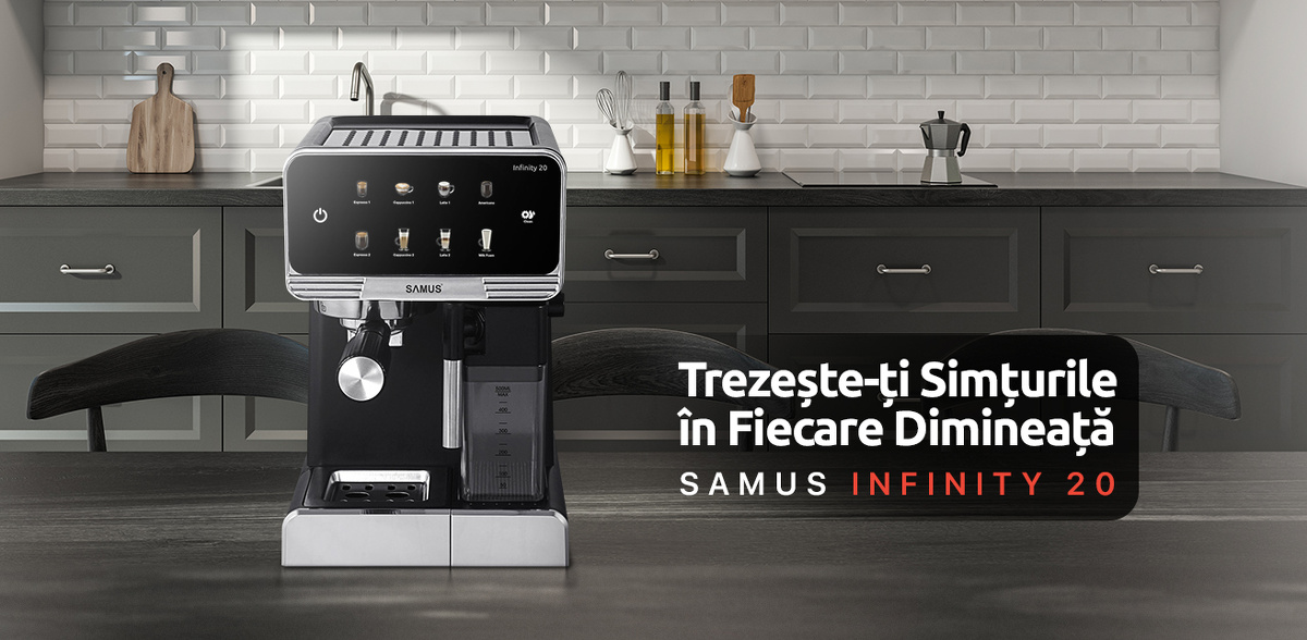Espressor cafea Samus Infinity 20 1350W 7 optiuni de cafea 20 bari ...
