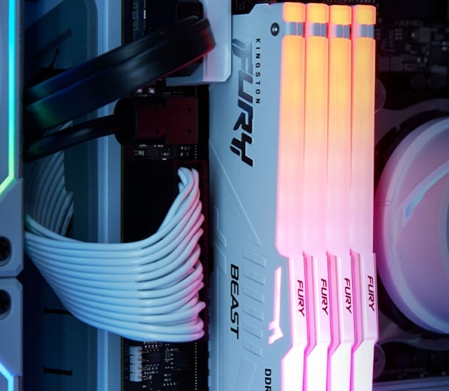 Kit Memorie RAM Kingston FURY Beast RGB 64GB 2x32GB DDR5 6000MHz CL36 Dual - domo.ro