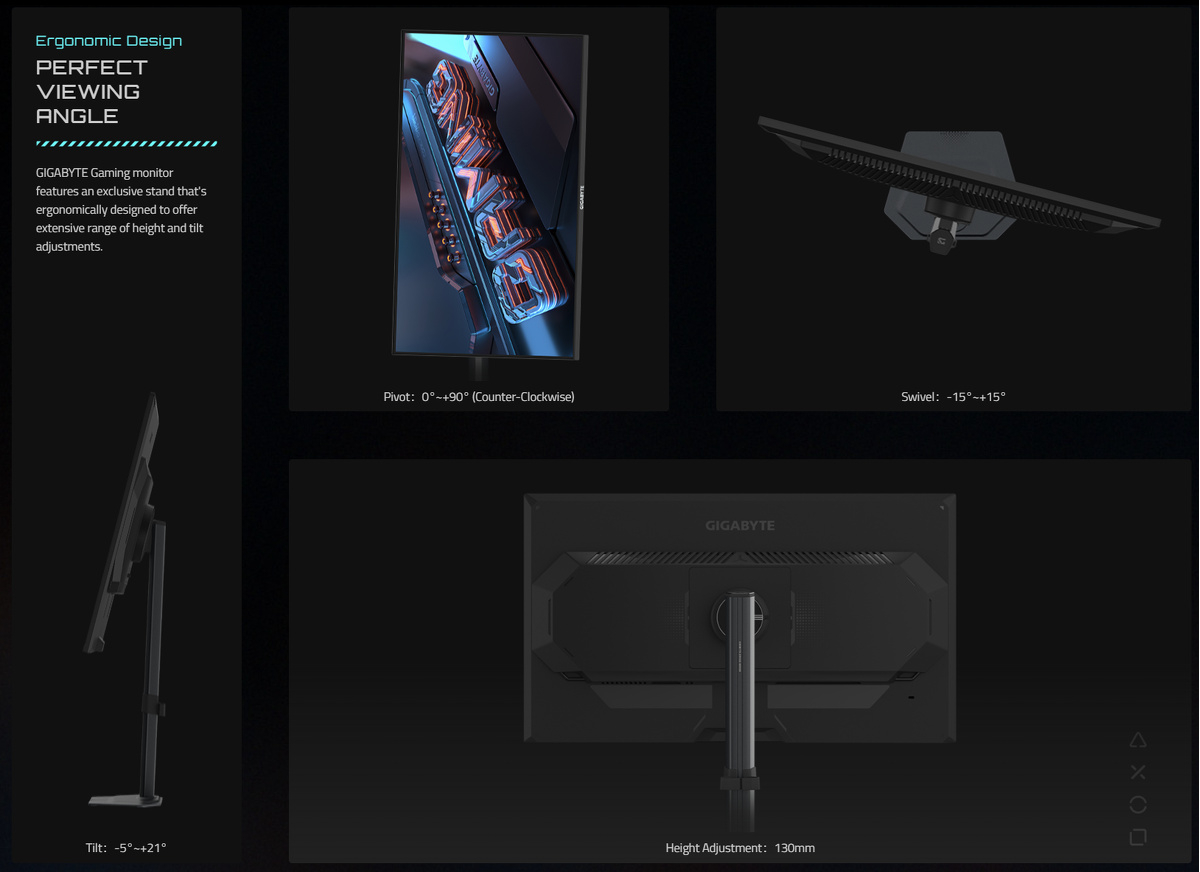 Monitor Gaming IPS LED GIGABYTE 24.5 inch G25F2 Full HD 200Hz 1ms HDR10 ...