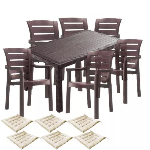 Set mobila gradina terasa CULINARO PALMSE Ratan imitatie masa ...