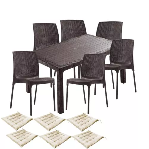 Set mobila gradina terasa CULINARO VIHULA Ratan imitatie masa ...