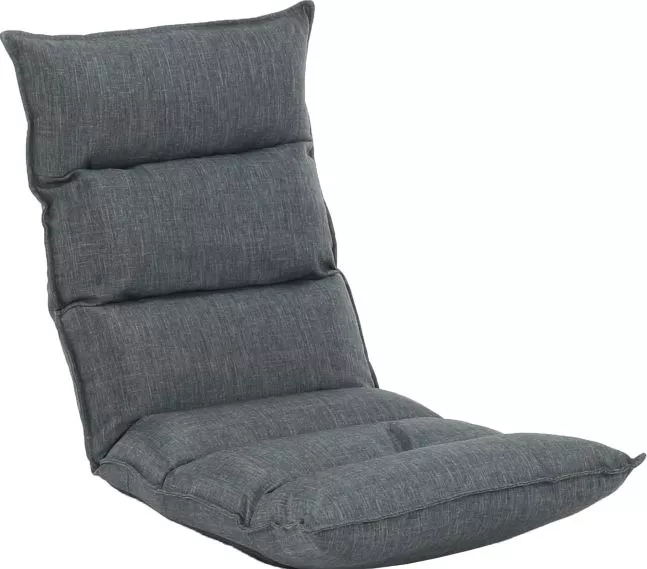 Fotoliu relaxant de podea reglabil extensibil stofa gri 134x50 cm bo ...