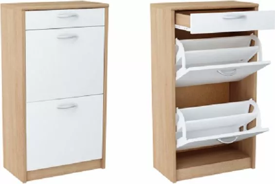 Pantofar hol 50x92x28 cm alb/stejar sonoma bo-230 - domo.ro