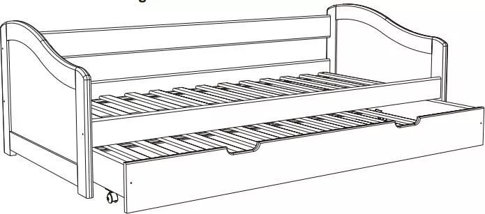 Pat copil cu pat suplimentar extensibil lemn pin/natur suporturi saltea ...