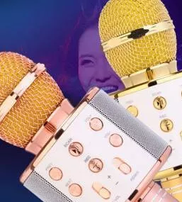 Microfon wireless cu sistem karaoke profesional cu boxe si Bluetooth 4. ...