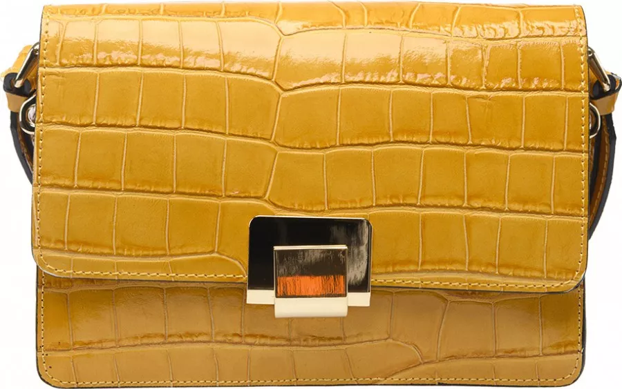 Poseta dama piele Toro Nero Slitherin yellow 6200-mustar - domo.ro