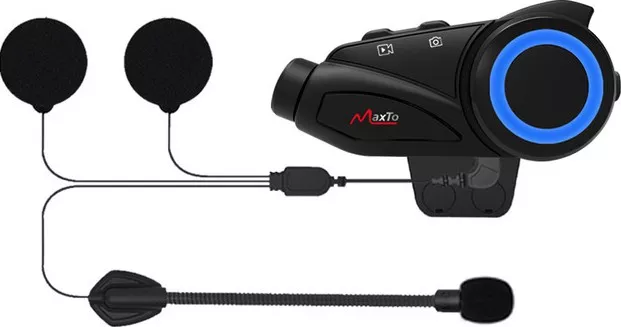 Sistem de comunicare moto intercom MAXTO M3 camera video FULLHD 1080P ...