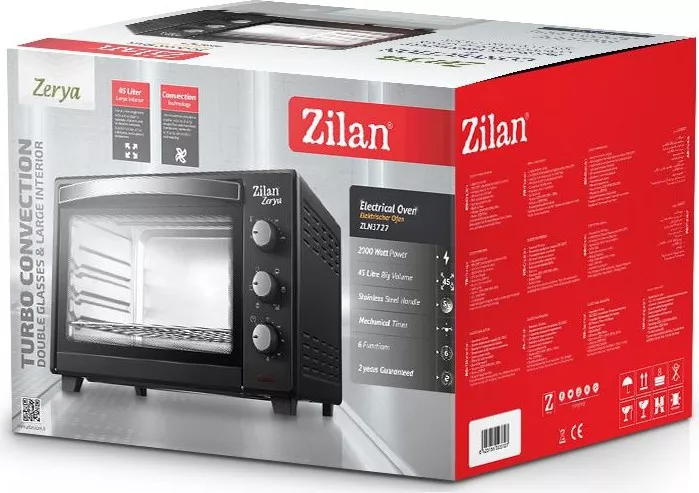 Cuptor Electric Cu Ventilator Zilan ZLN-3727 45L 2000W Temporizator 230 ...