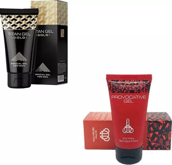 Pachet promotional Gel Titan Gold + Provocative Gel -100ml + Lubrifiant ...