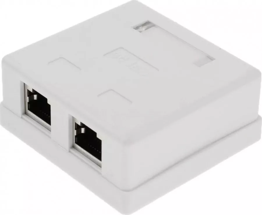 Priza dubla cat5e LanKATT ecranata 2 x RJ45 FTP echipata montaj aparent ...