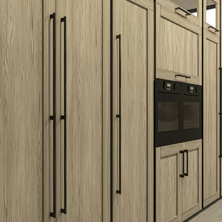 Maner pentru mobilier Graf Big Long finisaj negru periat L 1200 mm ...