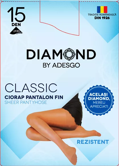 Ciorap clasic Diamond by Adesgo lycra 15 DEN perle numarul 4 ...