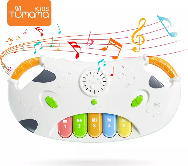 Tastatura muzicala pian design amuzant si colorat in forma de vacuta ...