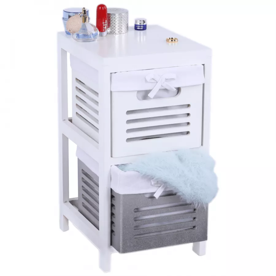 Comoda 2 cosuri alb/gri BIBI 2 0yo_8506 - domo.ro