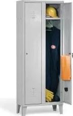 Dulap Vestiar metalic ASAMBLAT cu picioare si 2 usi 116/02 600x500x1800 ...