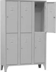 Dulap Vestiar metalic cu picioare si 6 usi 116/06S 900x500x1800 mm ...