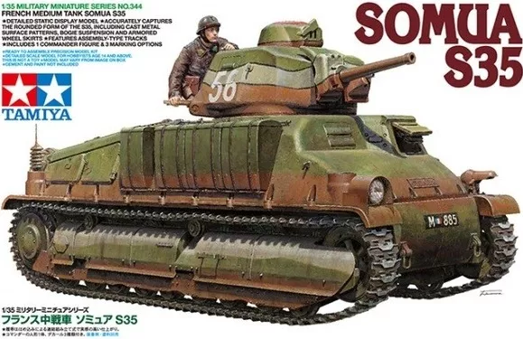 TAMIYA 35344 - 1 35 French Medium Tank Somua S35 - 1 figure ldt8_996004751 - domo.ro