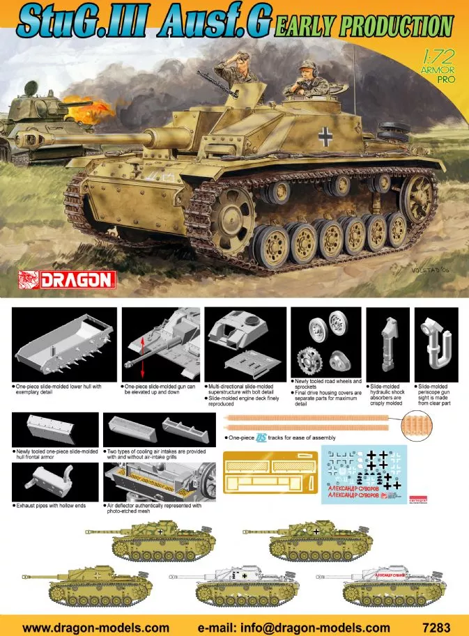 Dragon 7283 - 1 72 Stug III Ausf G Early production s3jr_996005064 ...