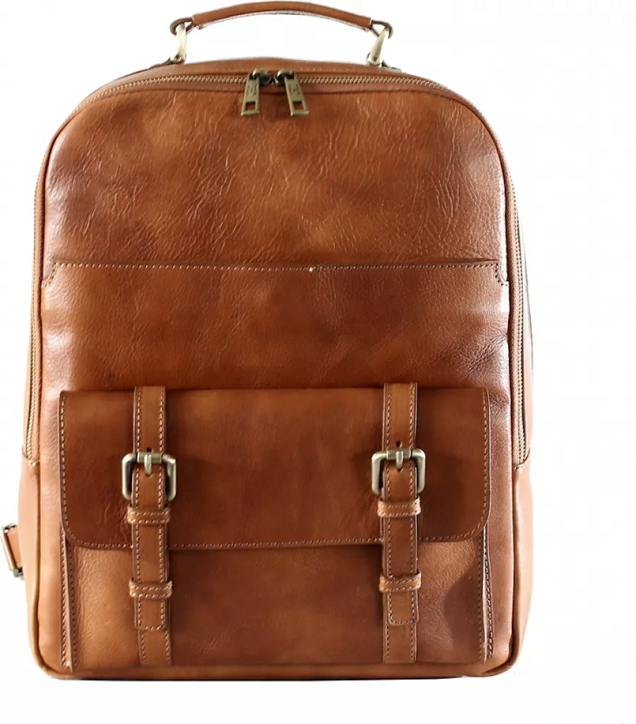 Rucsac dama din piele naturala miere DR126C DR126C - domo.ro