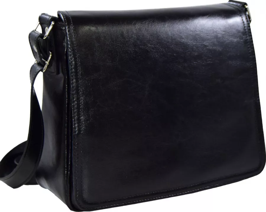 Geanta piele neagra tip postas MAGAZINUL DE GENTI dama casual 137 2152 ...