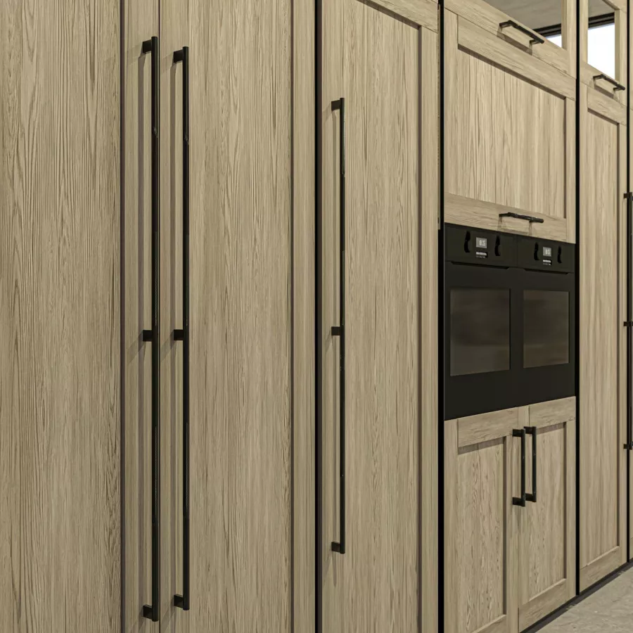 Maner pentru mobilier Graf Mini Long finisaj negru periat L 1200 mm ...