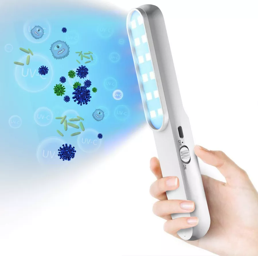 Lampa UVC bactericida reincarcabila alba pentru dezinfectare si ...