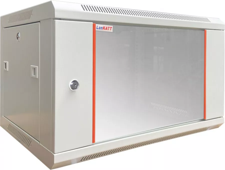 Cabinet rack metalic LanKATT 19 de perete 6U 600x450 RAL7035 L ...