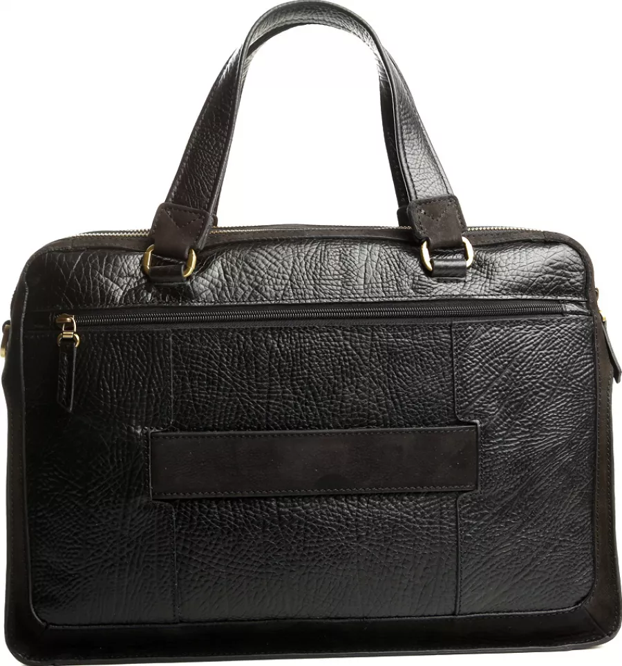 Geanta de acte din piele naturala neagra Tony Bellucci model T5059 ...