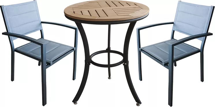 Set mobilier exterior pentru terasa balcon RAKI HUNA masa rotunda ...