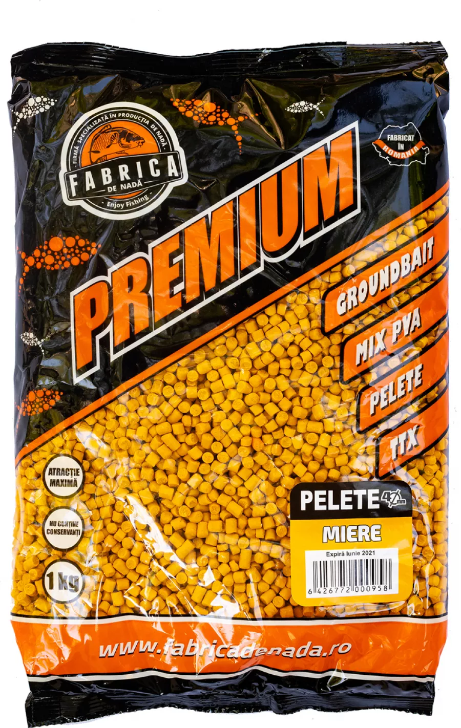 Pelete 4 mm Miere Fabrica de Nada 1 kg 6426772000958