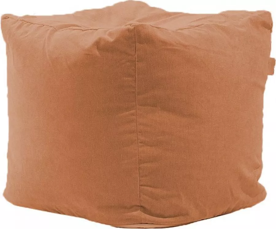 Fotoliu Pufrelax Taburet Cub Gama Premium - Terracotta Orange cu husa ...