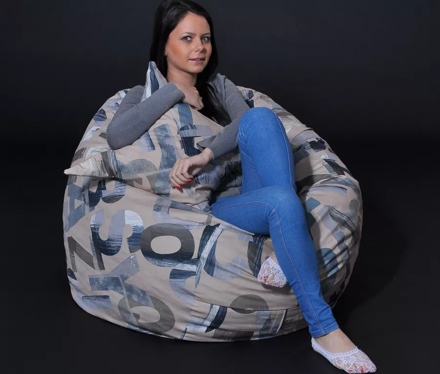 Set Fotoliu Puf pentru Copii 5-16 ani Matusalem + Perna decorativa - Army