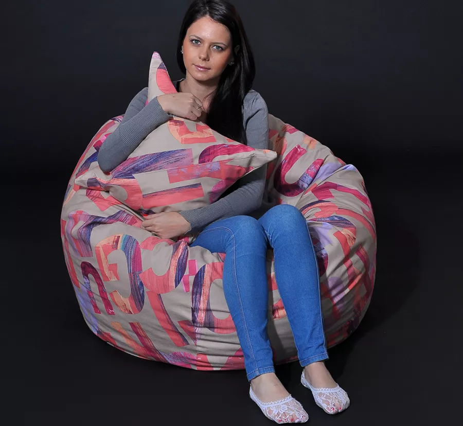 Set Fotoliu Puf pentru Copii 5-16 ani Matusalem + Perna decorativa ...