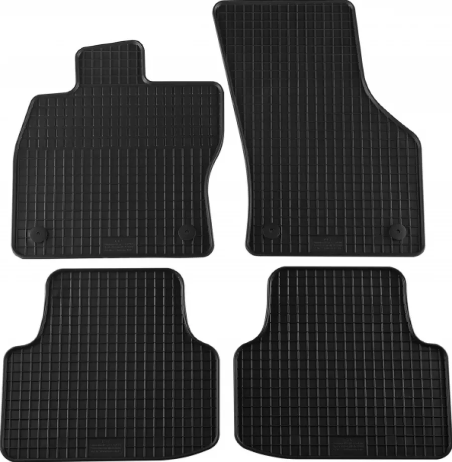 Set 4 covorase auto din cauciuc PETEX negru compatibil cu Skoda Octavia III - domo.ro