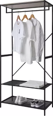 Cuier metalic cu rafturi 80x40x170 cm 3oc_044 - domo.ro