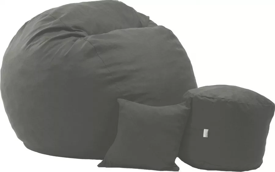 Fotoliu King Size + Otoman + Perna decorativa - Moon Grey Gama Premium ...