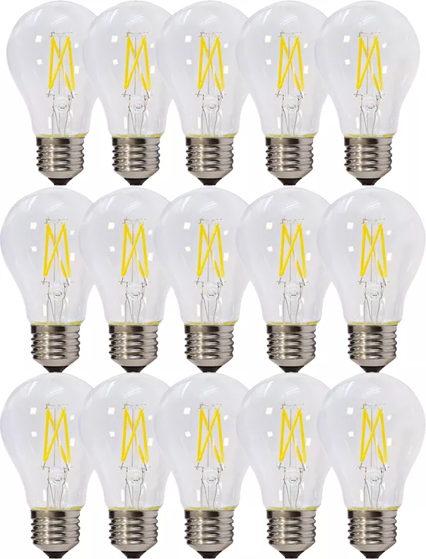 Set 15 becuri LED 5W 40W OptonicaLED E27 lumina calda 2800K 600lumeni ...