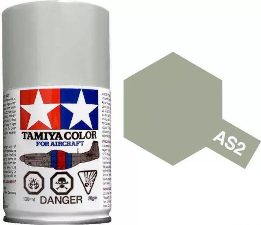 Vopsea acrilica spray pentru modelism Tamiya AS-2 Gri deschis mat IJN ...