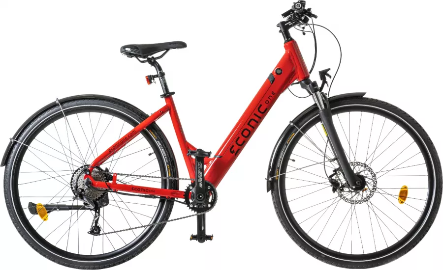 Bicicleta Electrica Econic One Comfort Getbio Culoare Rosie 25 kmh 500 ...