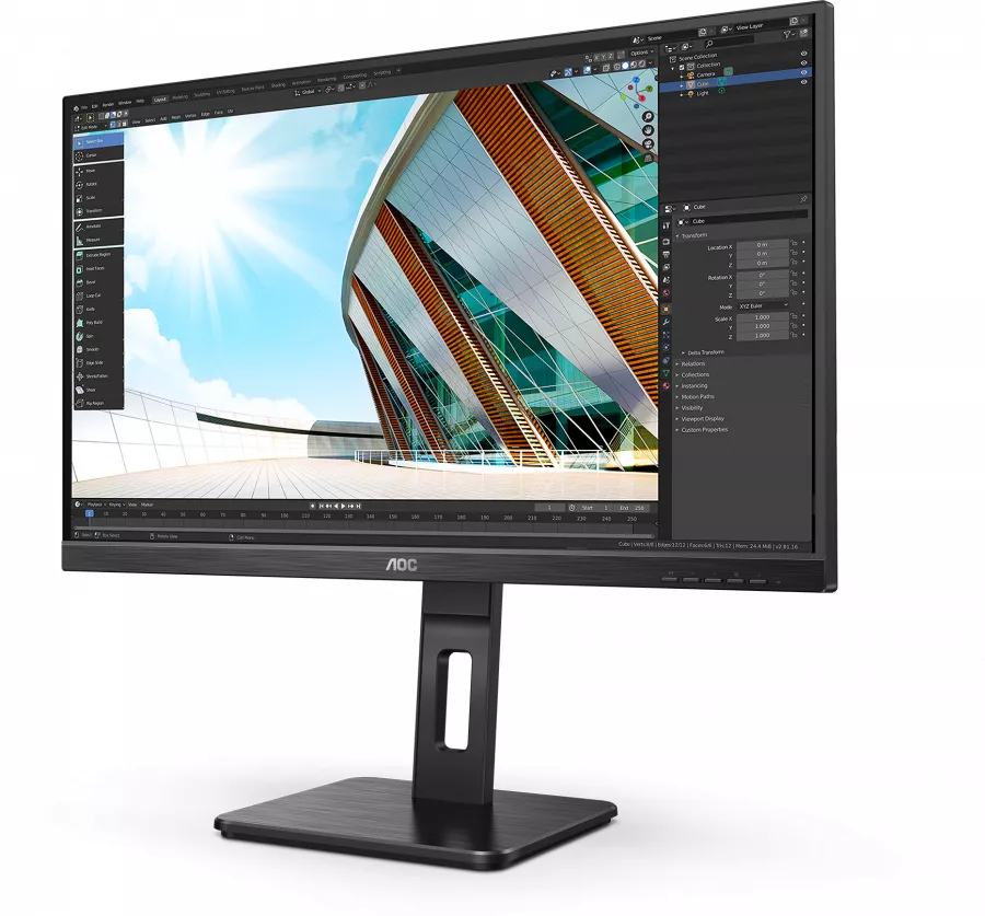 Monitor AOC 27" IPS 4ms Full HD HDMI DVI DisplayPort VGA Adaptive Sync ...