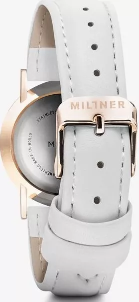 Ceas de dama Millner Mini White Leather Alb-Roz bsw_8425402504819 - domo.ro