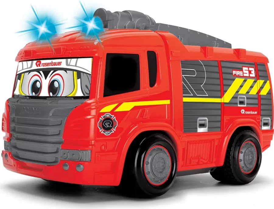 Masina De Pompieri Dickie Toys Happy Fire Truck Cu Telecomanda Rosu S203816032 - domo.ro