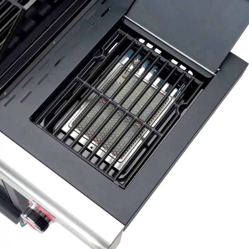 Gratar gradina pe gaz 4 arzatoare 14 kW metal cu roti deplasare 65 x 44 ...