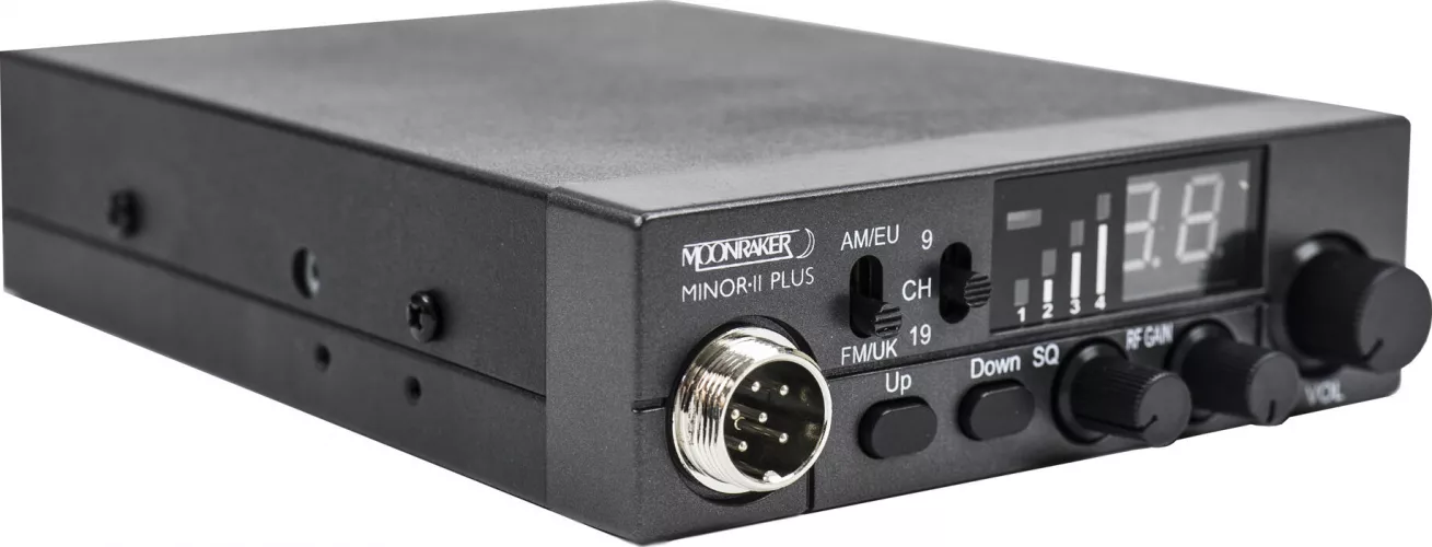 Statie radio CB Moonraker MINOR II PLUS 12V/24V AM FM 80 canele Negru ...