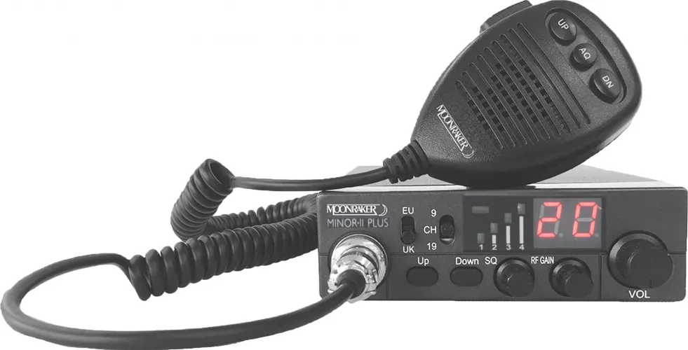 Statie radio CB Moonraker MINOR II PLUS 12V/24V AM FM 80 canele Negru ...